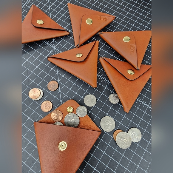 Bags | Handmade Leather Coin Pouch | Poshmark